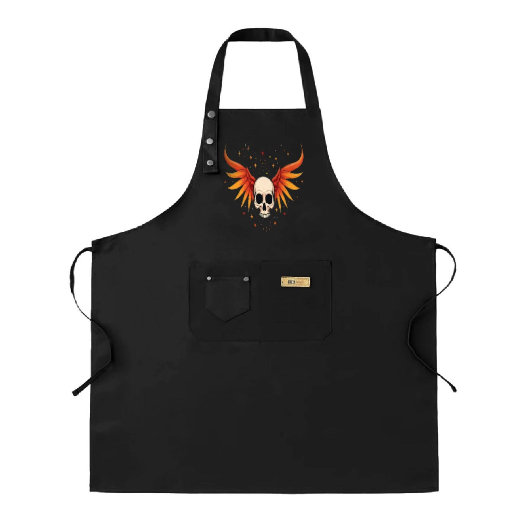 Bold Flame Design Kitchen Apron - 2 Pack Adjustable Bib Aprons with 2 ...