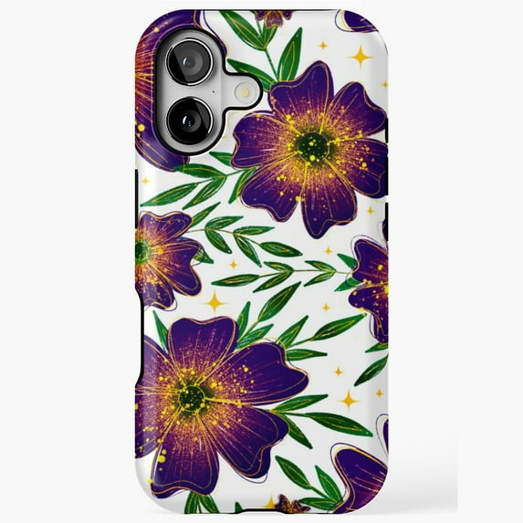 Bold Floral Decorative Pattern Artwork iPhone Case for 17 to 11 Pro Max ...