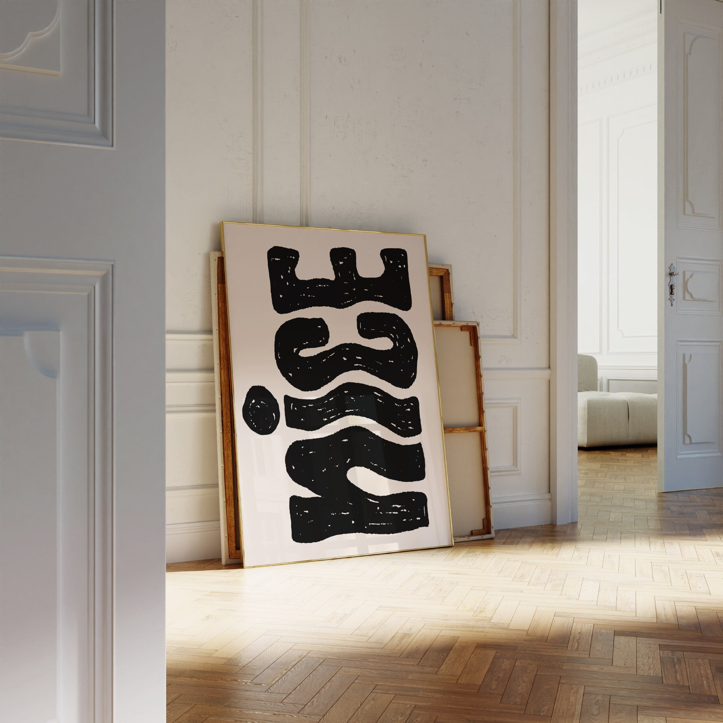 Bold Font Print • Funky Wavy Quote Poster • Big Handwritten Words ...