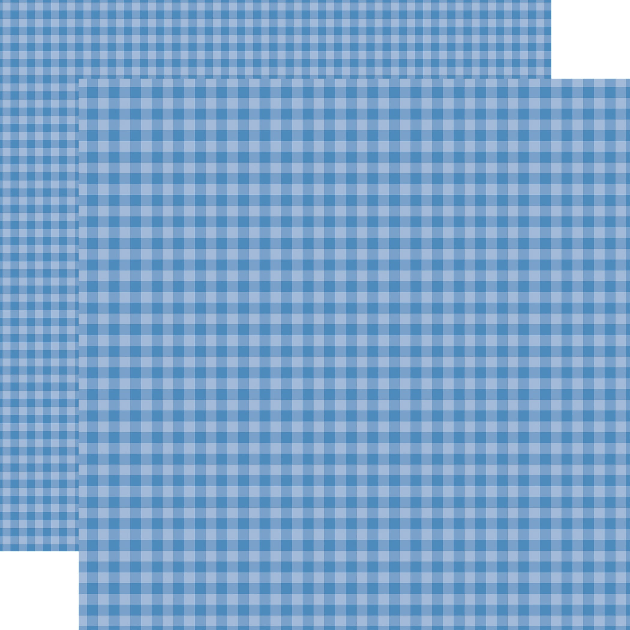Bold Gingham Double-Sided Cardstock 12"X12"-Sea Gingham - Walmart.com