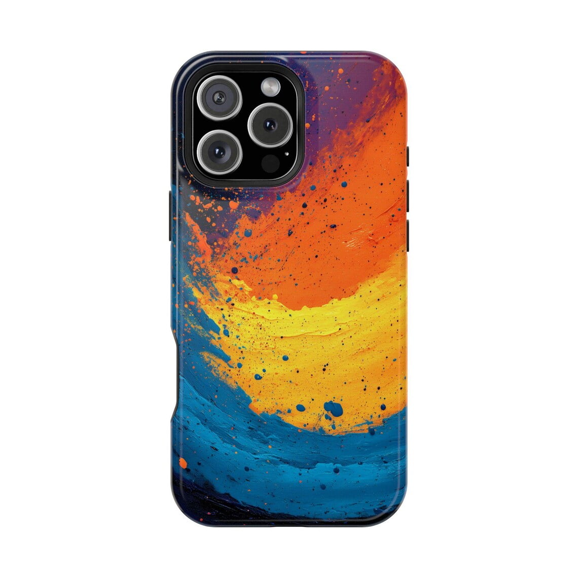 Bold Gradient Wave Blue Yellow Orange Abstract Design Phone Case with ...