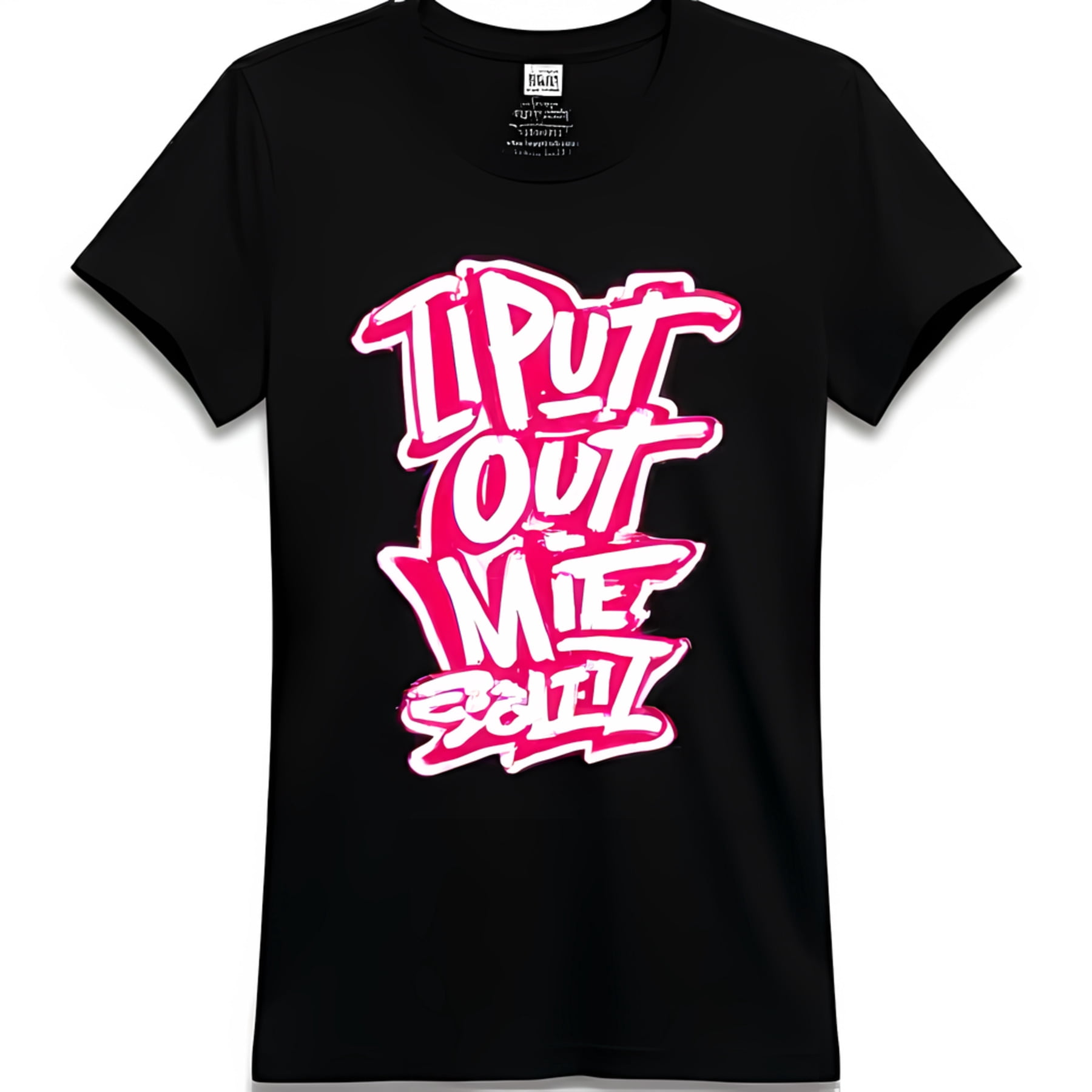 Bold Graffiti Inspired Black T-Shirt I Put Out My Fire Statement Tee ...