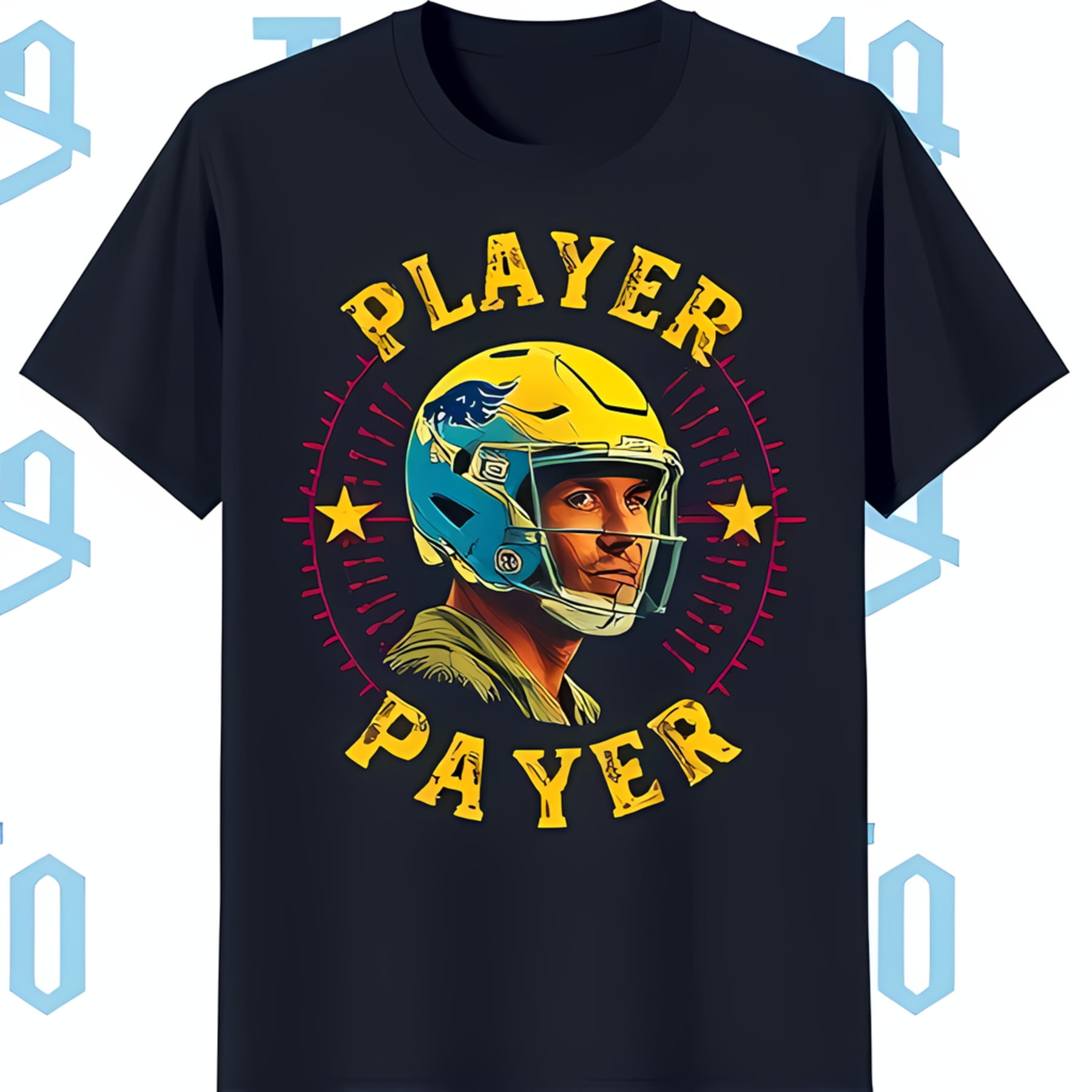 Bold Graphic Black T-Shirt Featuring Player & 'PLAYER PAYER' Design ...