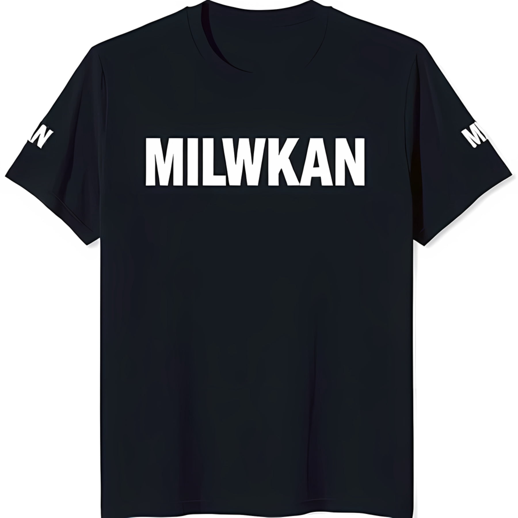 Bold Graphic Black T-Shirt Short Sleeve Tee - Walmart.com