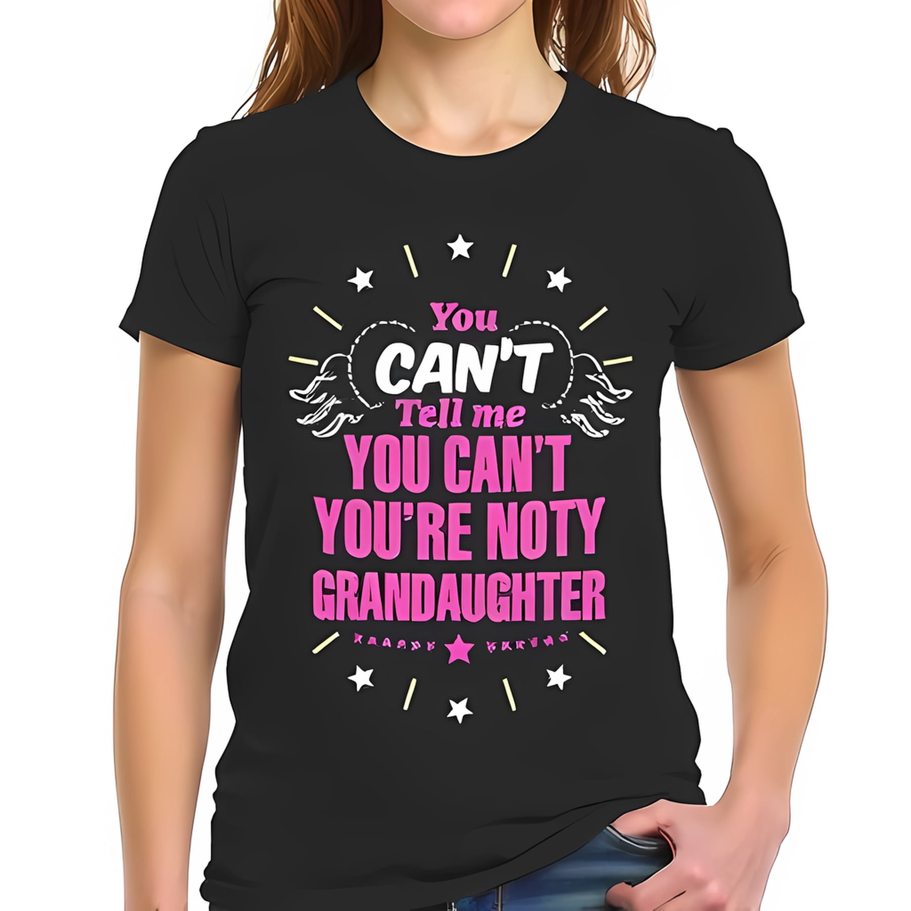Bold Graphic Black T-Shirt - "You CAN'T Tell me YOU CAN'T YOU'RE NOT MY ...