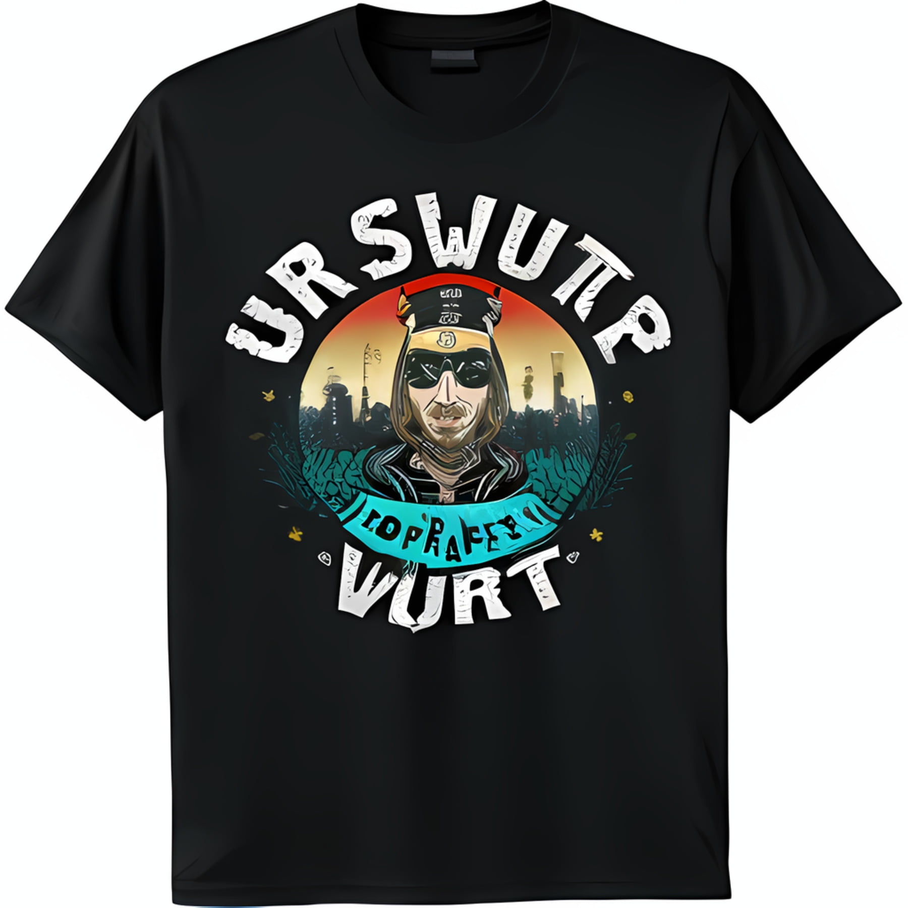 Bold Graphic Black T-Shirt with Eye Catching Front Design a Statement ...