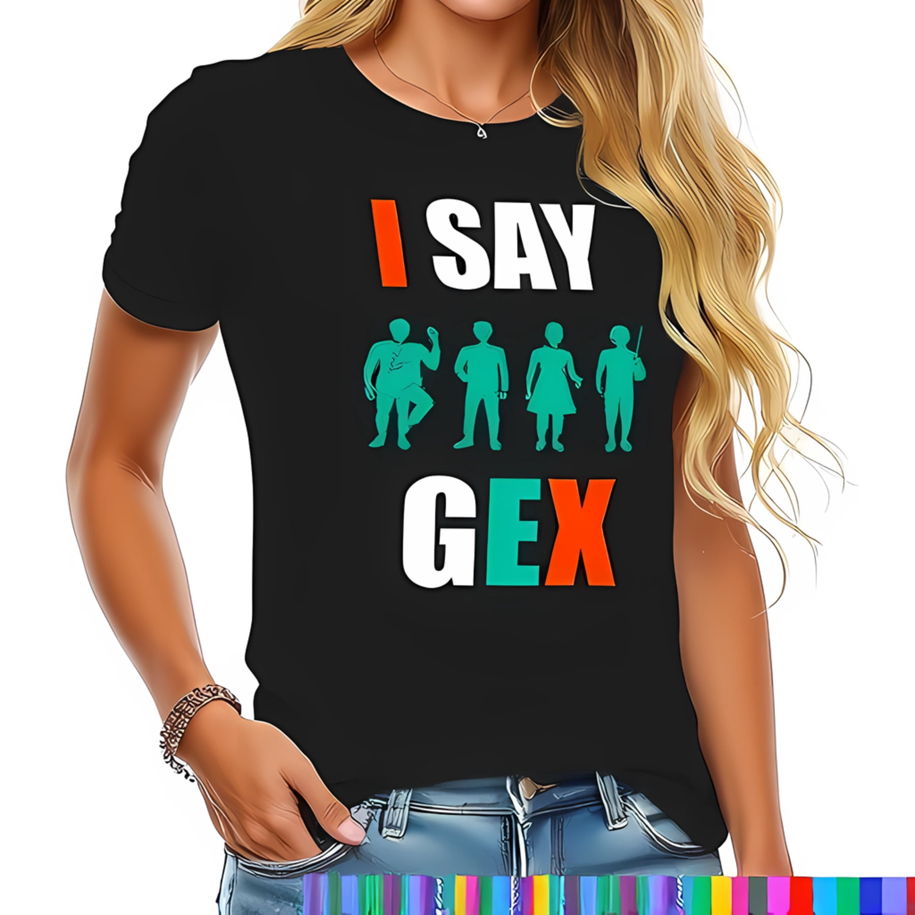 Bold Graphic Cotton Short Sleeve T-Shirt - " I SAY " with Unique ...