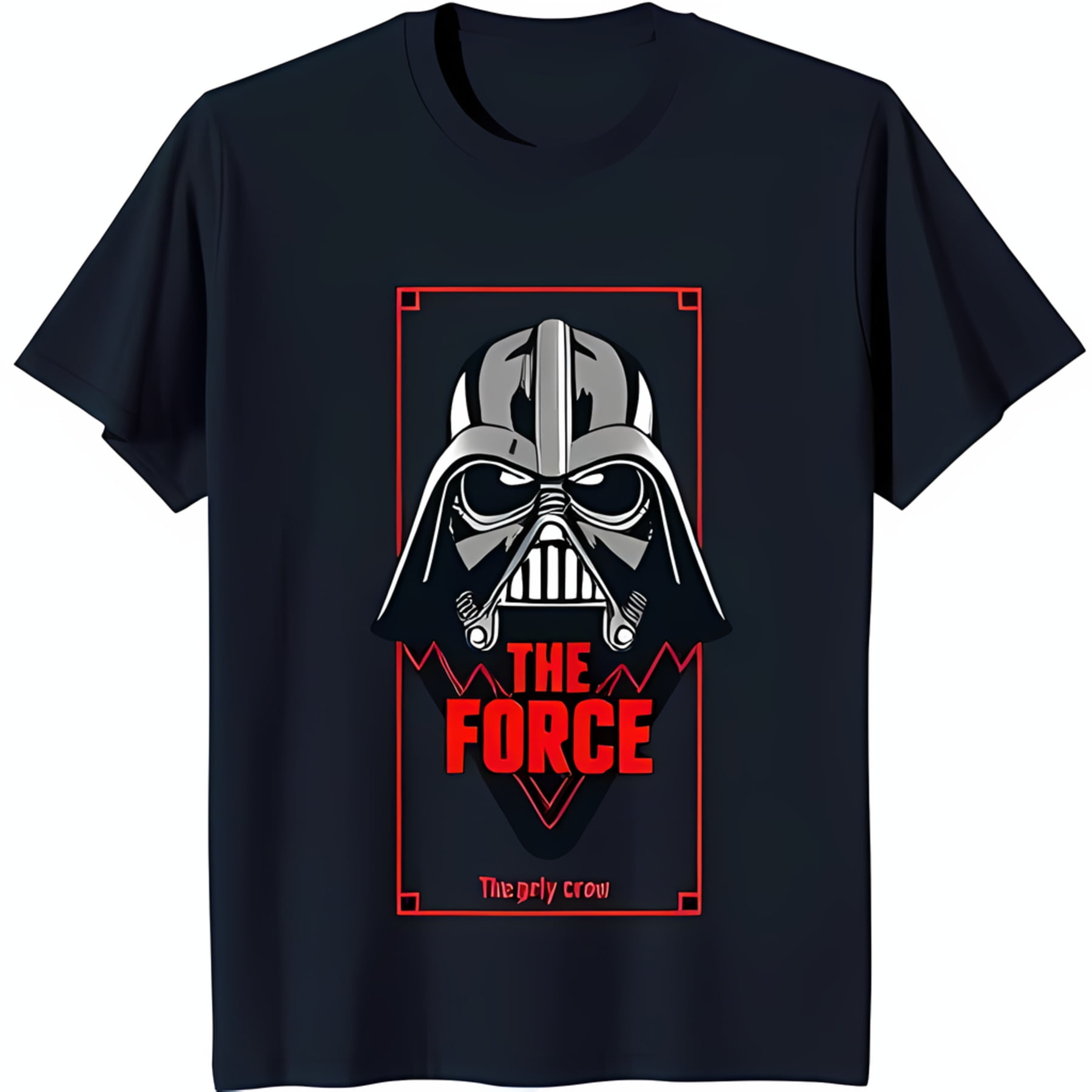 Bold Graphic Tee 'THE FORCE' Red Outline Design - Walmart.com