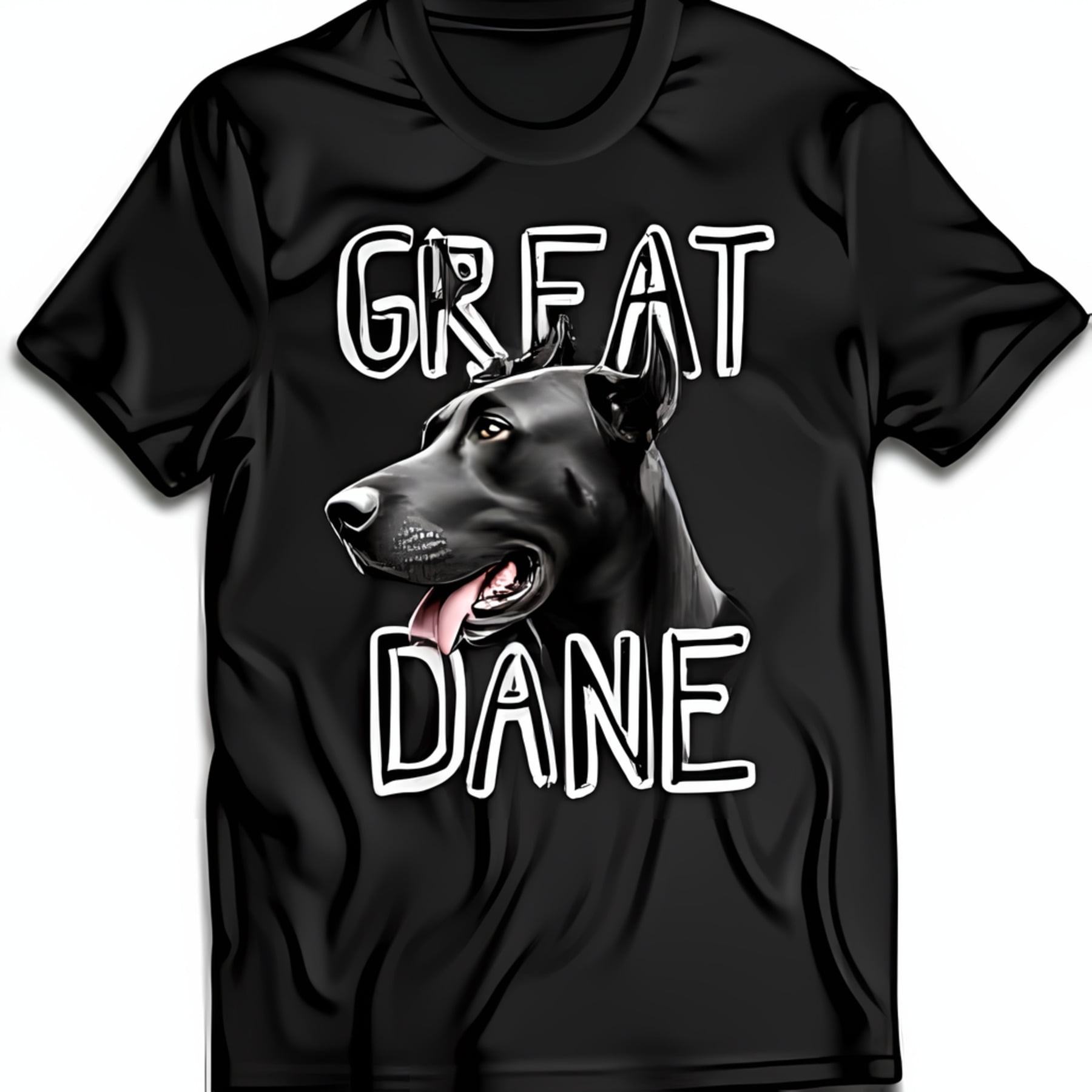 Bold Great Dane Graphic Black T-Shirt for Dog Lovers Stylish & Unique ...