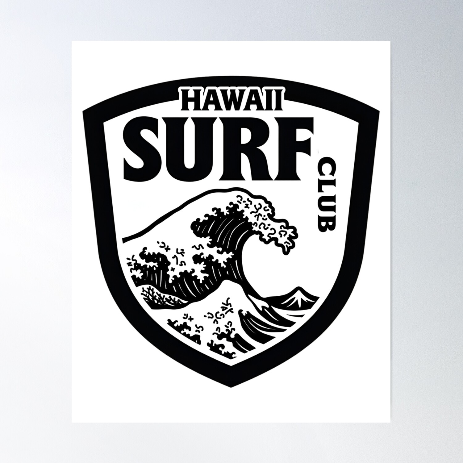 Bold Hawaii Surf Club Design Poster Wall Art, Modern Wall Decor, 16x24 ...