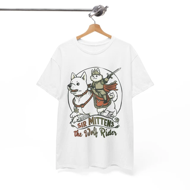 Bold Humor T-Shirt S-5XL Edgy & Tee Sir Mittens The Wolf Rider Shirt ...