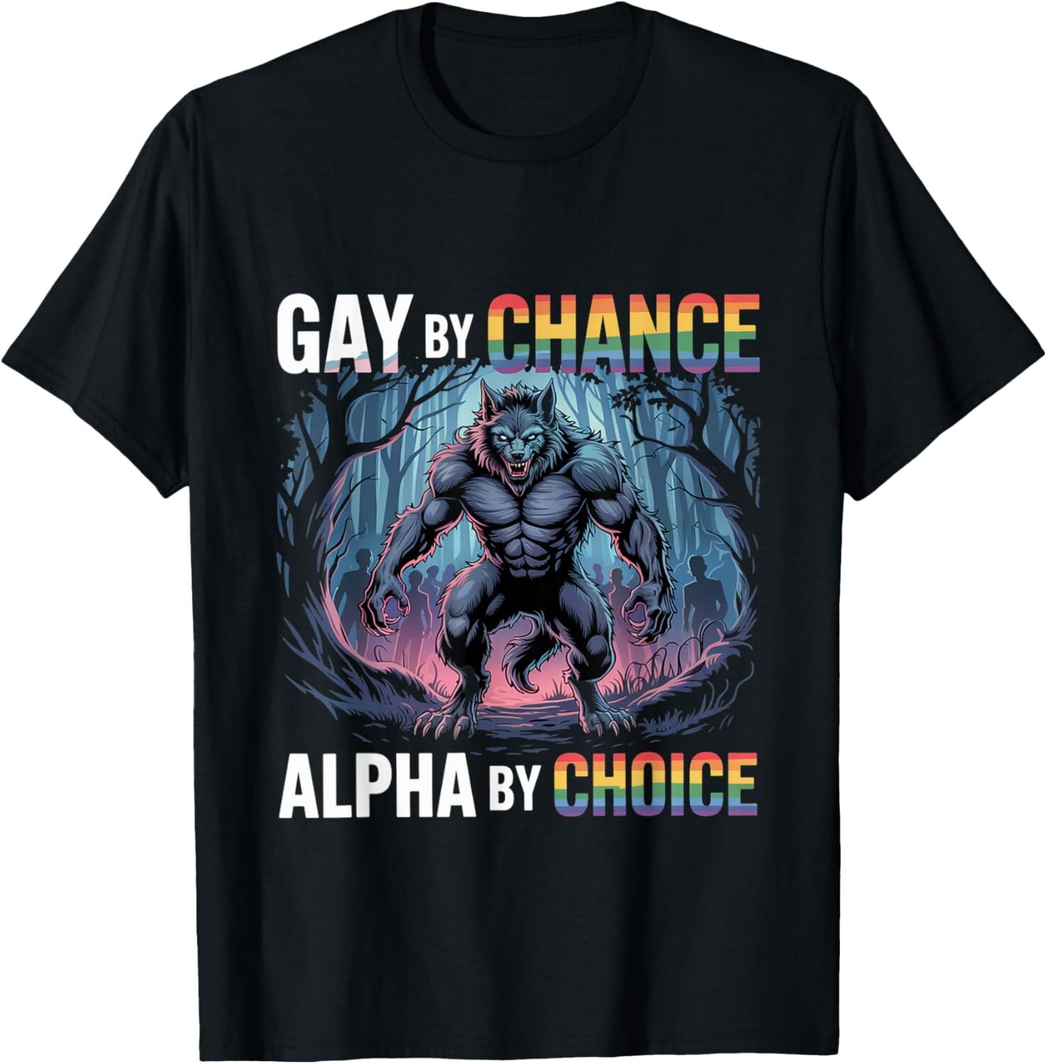 Bold Identity Statement Shirt – Pride Wolf-Inspired Empowerment Graphic Tee - Walmart.com