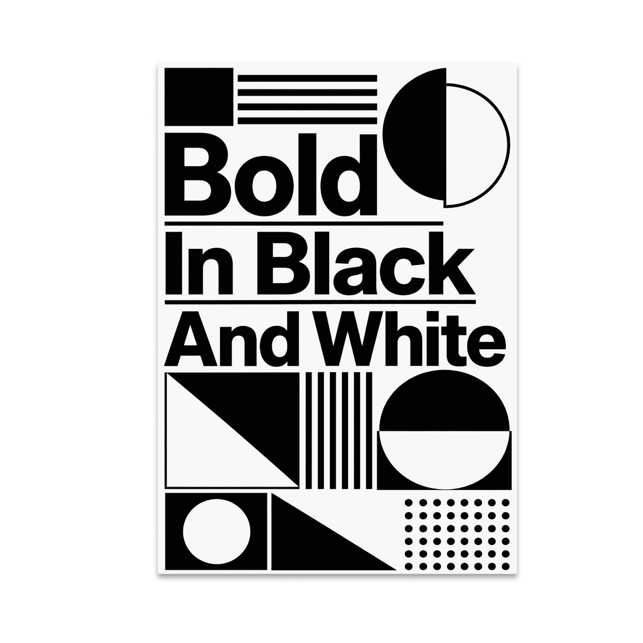 Bold In Black And White Geometric Art - Modern Decor Enthusiast - 13x19 ...
