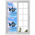 Bold Ink Script Window Privacy Film Japandi Blue Sky Mount Fuji Cherry ...