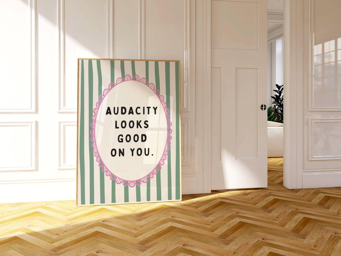 Bold Inspirational Wall Art, Positive Affirmation Print, Boss Babe ...