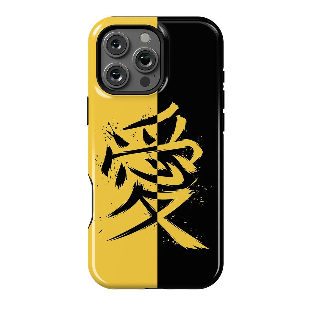 Bold Japanese Kanji Characters In Yellow And Black Tough Case for ...