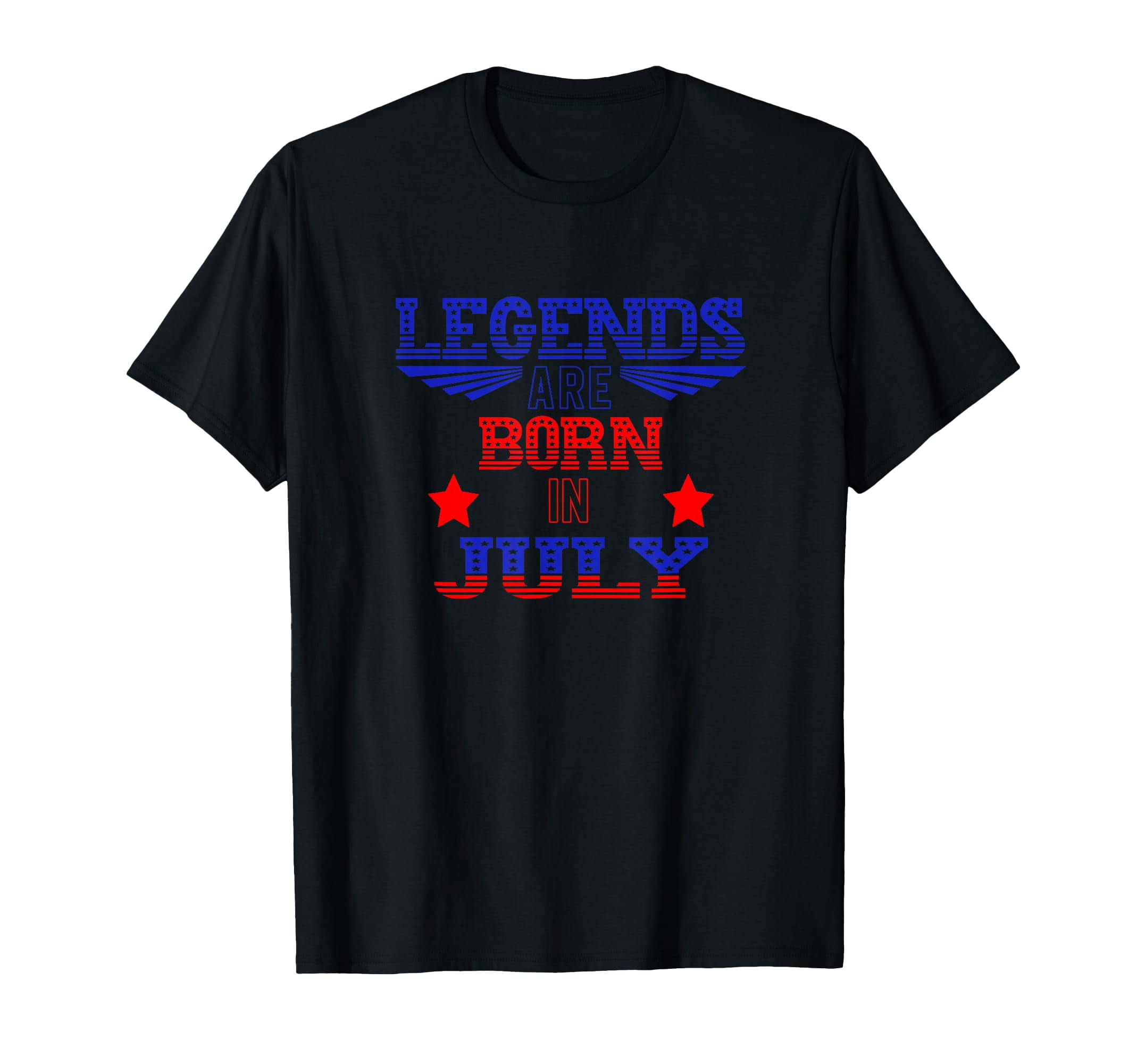 Bold July Stars and Stripes T-Shirt for Celebrating July Birthdays ...