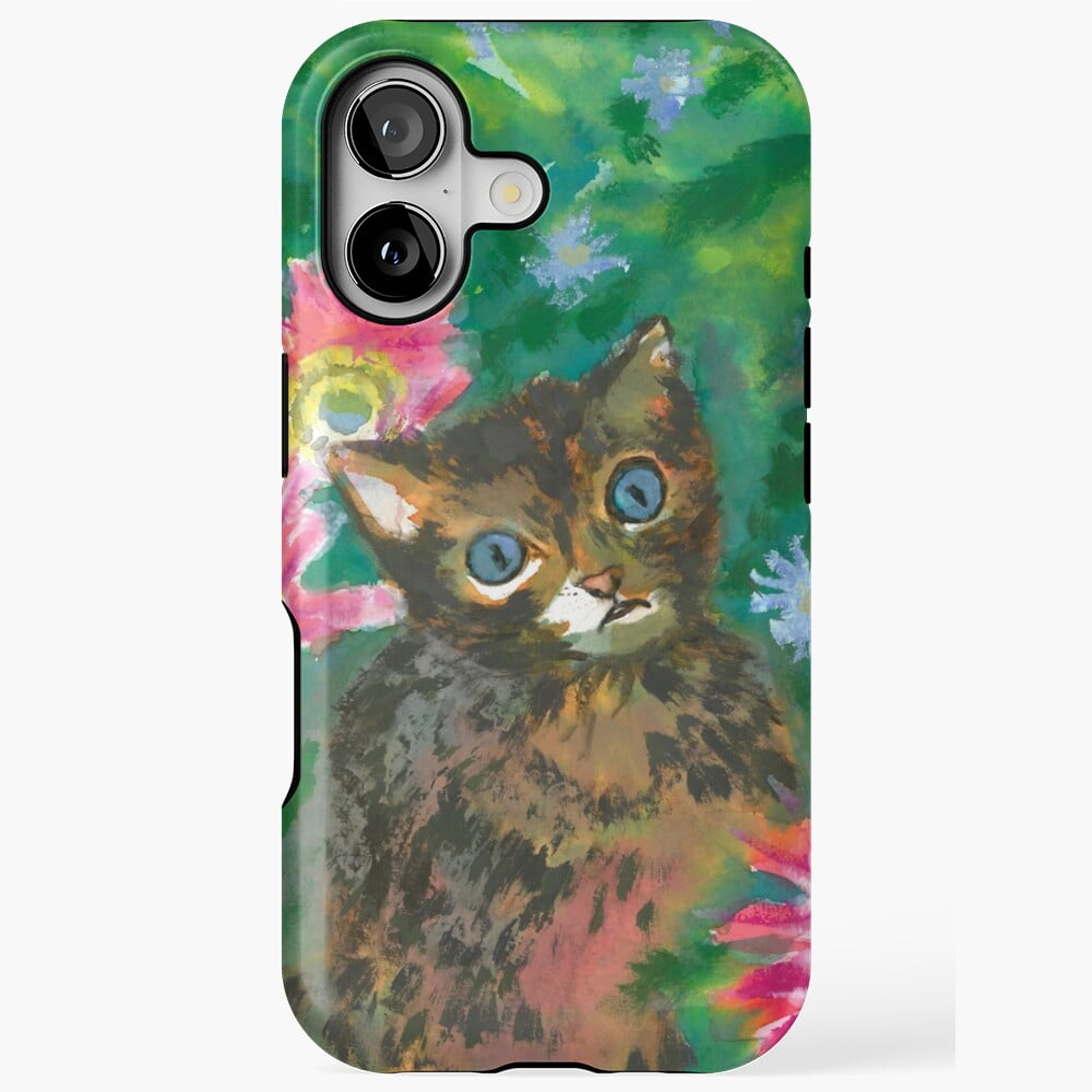 Bold Kitty With Intense Stare Artwork iPhone Case 17 to 11 Pro Max ...