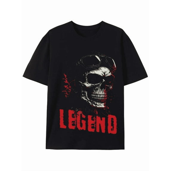 Bold Legend Skull Graphic Tee for Men - Walmart.com