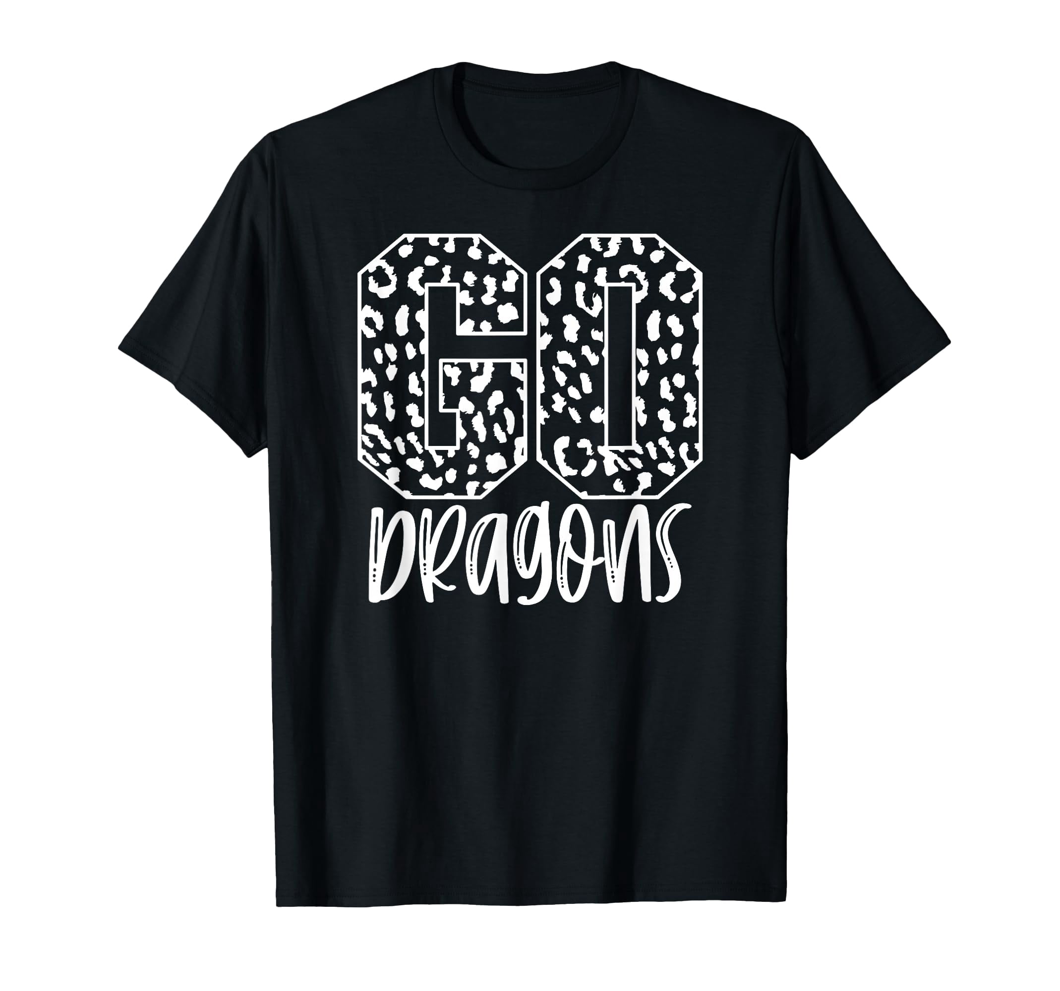 Bold Leopard Print Dragons T-Shirt for School Spirit and Game Night ...