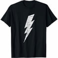 Bold Lightning Bolt Distressed Minimalist Graphic Art T-Shirt - Walmart.com