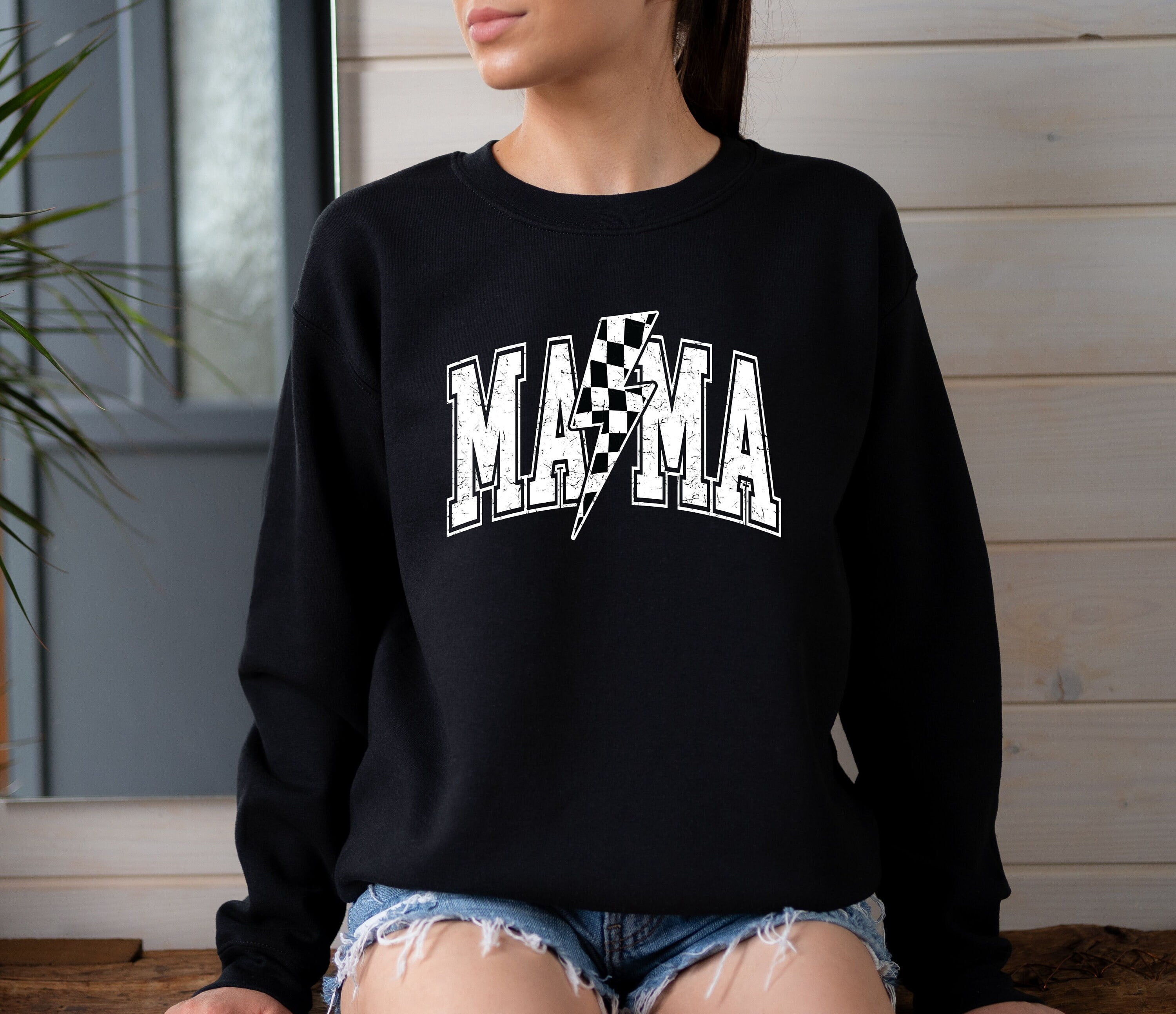 Bold Lightning Bolt Mama Sweatshirt for Moms – Perfect Mother's Day ...