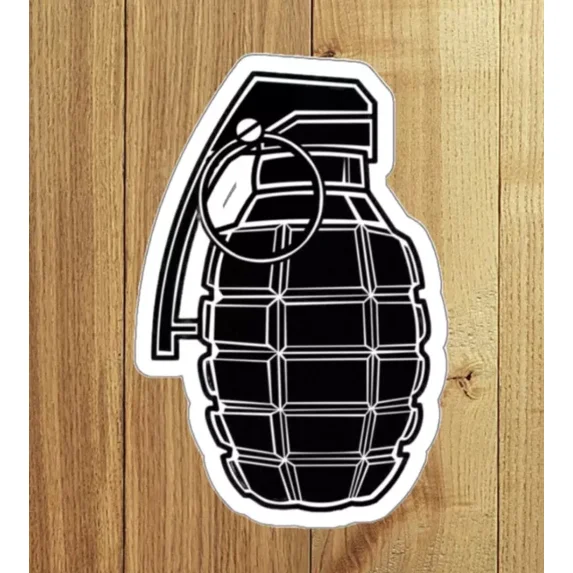 Bold Logo Stickers Classic Traditional Military Pineapple Hand Grenade ...
