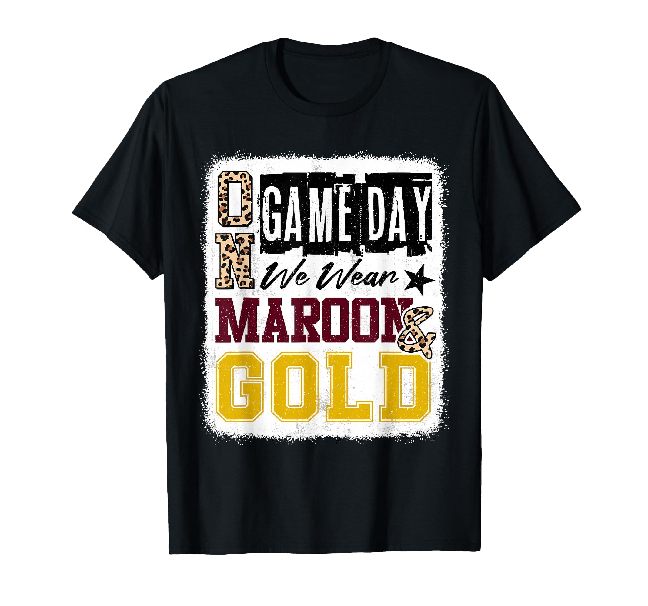 Bold Maroon and Gold Team Spirit T-Shirt for Gameday Celebrations ...