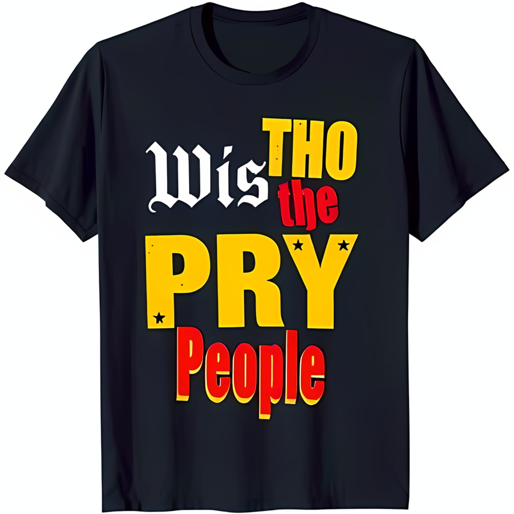 Bold Medieval Graphic Black T-Shirt 'Wis the Pry People' Design in ...