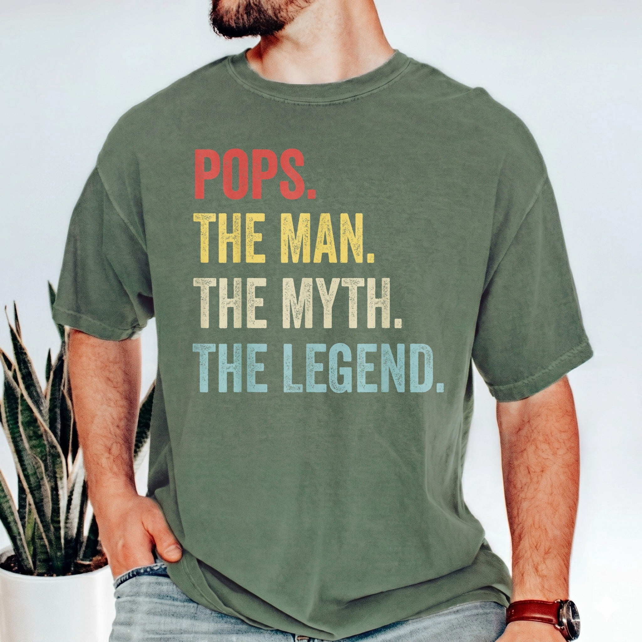 Bold Men's "The Man, The Myth, The Legend" Graphic Comfort Colors T ...