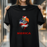 Bold Merica Eagle US Patriot Flag Design Unisex T-Shirt, S - 5XL ...