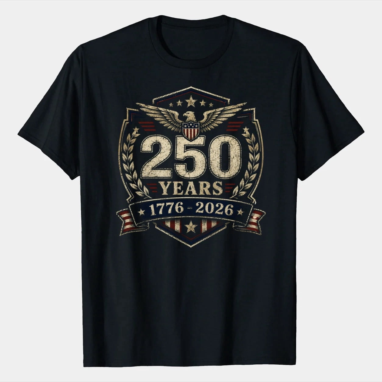 Bold Military Badge Emblem 250th USA Anniversary 1776-2026 Patriotic ...