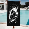 Bold Minimalist Beach Towel - Dynamic Abstract Lines Design Perfect for ...