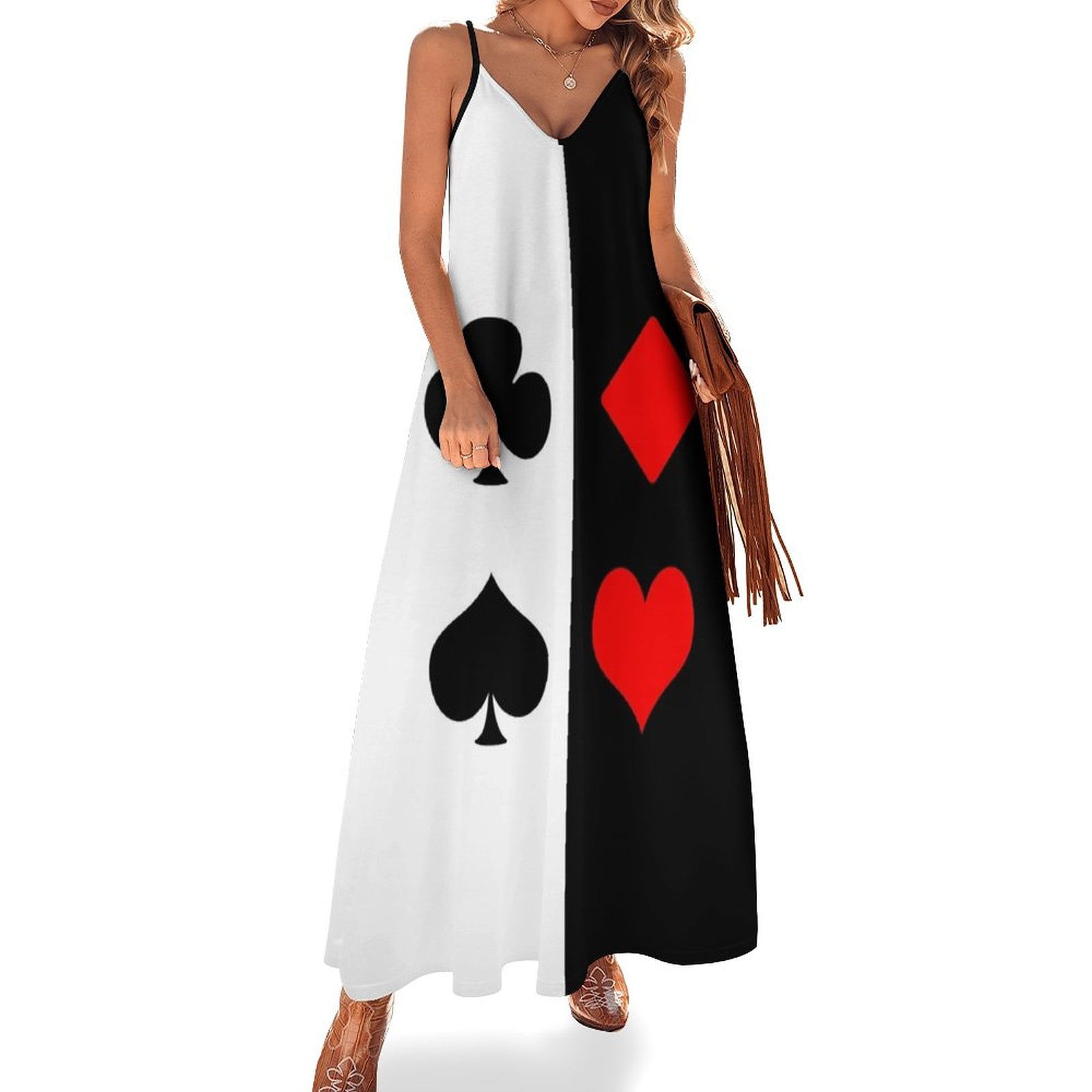 Bold Mod Design of the Four Card Suits Sleeveless Dress elegant dress ...