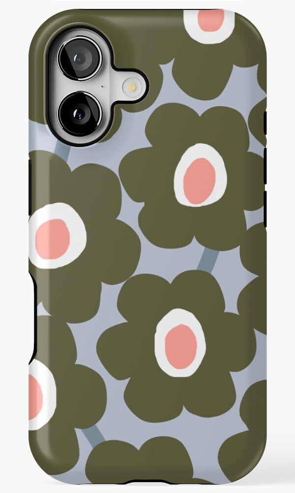 Bold Modern Scandinavian Flowers Floral Design Phone Case for iPhone 17 ...