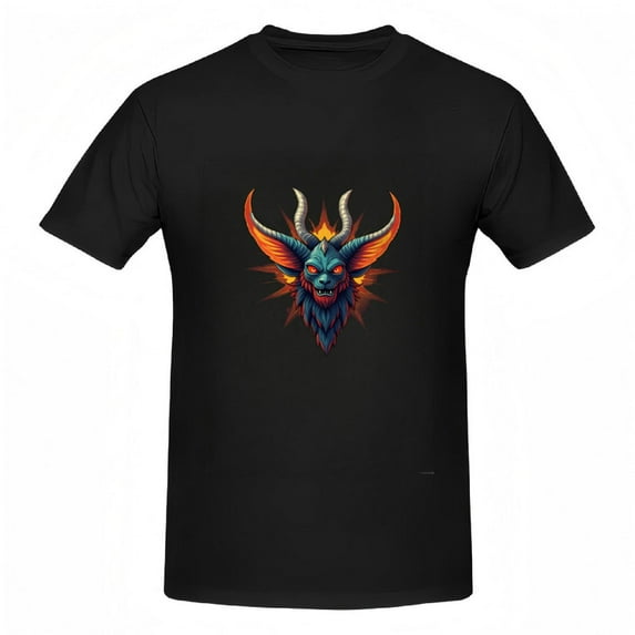 Bold Mythical Creature Graphic Cotton Short Sleeve T-Shirt - Colorful ...