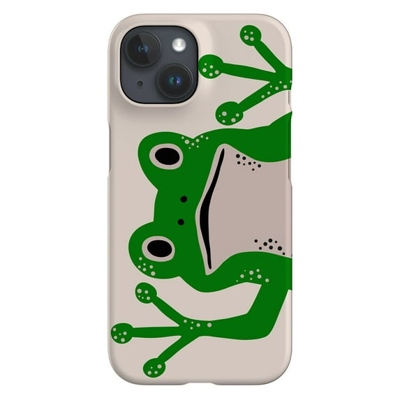 Bold Off White Cute Frog Phone Case for iPhone 11 to 17 An Amphibian ...