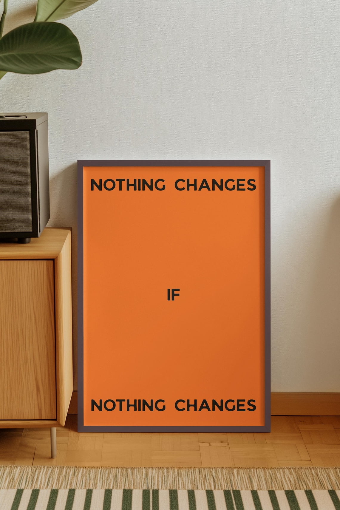 Bold Orange Motivational Typography Print, Unframed Paper Poster ...