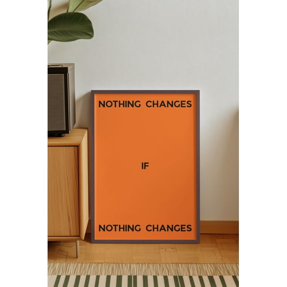 Bold Orange Motivational Typography Print, Unframed Paper Poster ...