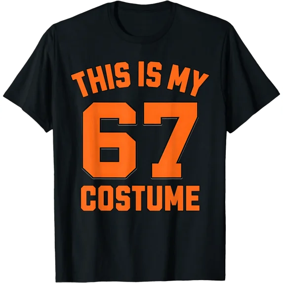 Bold Orange Text Brainrot Meme T-Shirt for Halloween Fun - Walmart.com