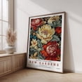 Bold Peony Botanical Vintage Dark Floral Unframed Paper Print - Walmart.com
