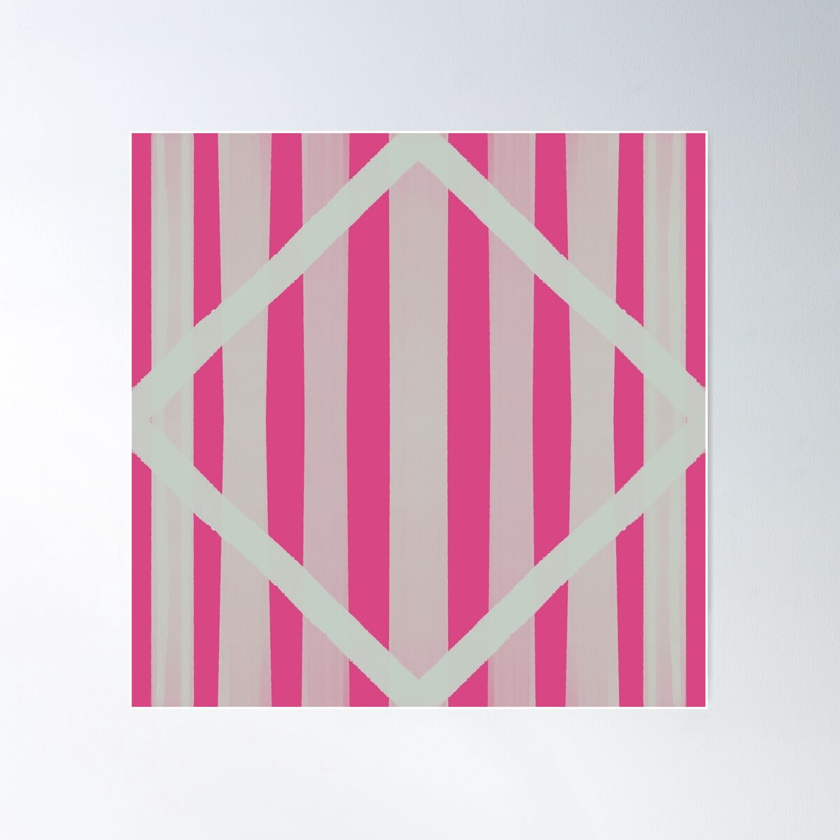 Bold Pink And White Geometric Stripe Pattern – Modern Statement By ...