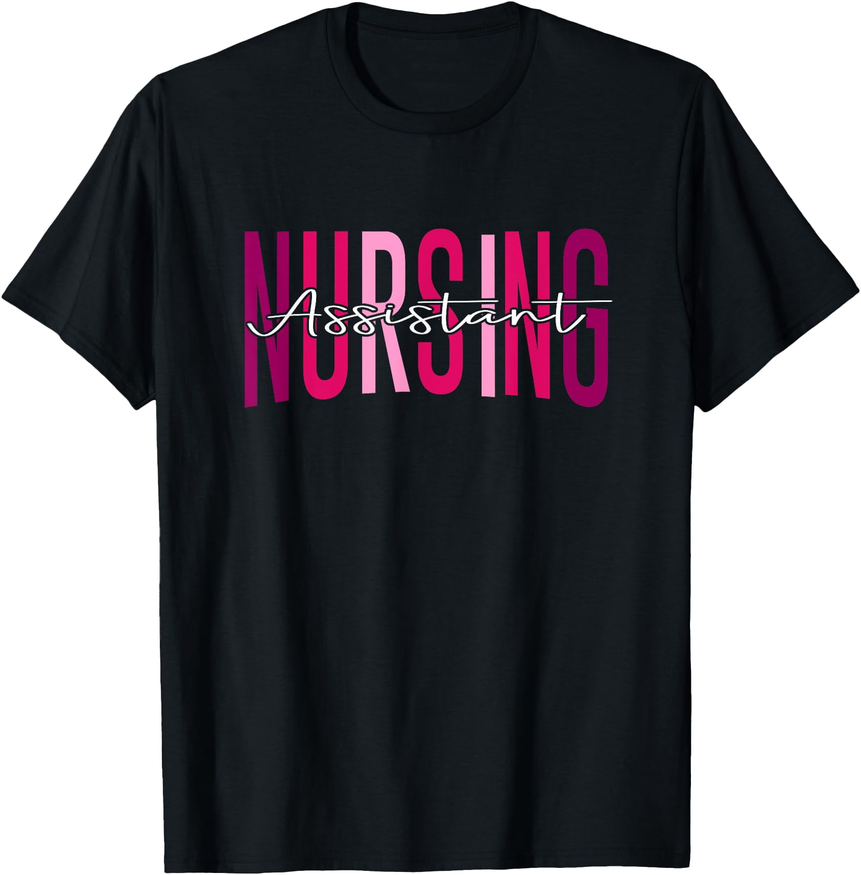 Bold Pink and White Nursing Assistant T-Shirt for Certified Nurse Aides ...