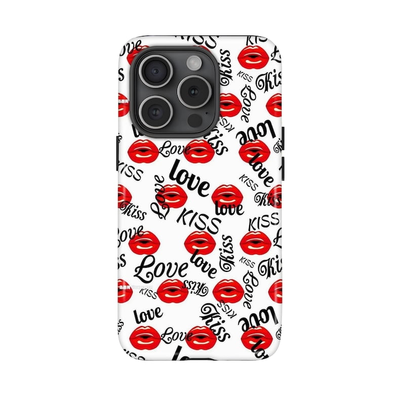 Bold Pop Art Red Lips Phone Case, Modern Chic Feminine Artistic Gift ...