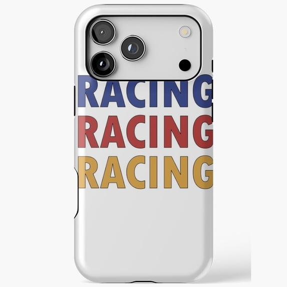 Bold Racing Text - Blue Red Yellow for iPhone Case 11 to 17 Pro Max ...