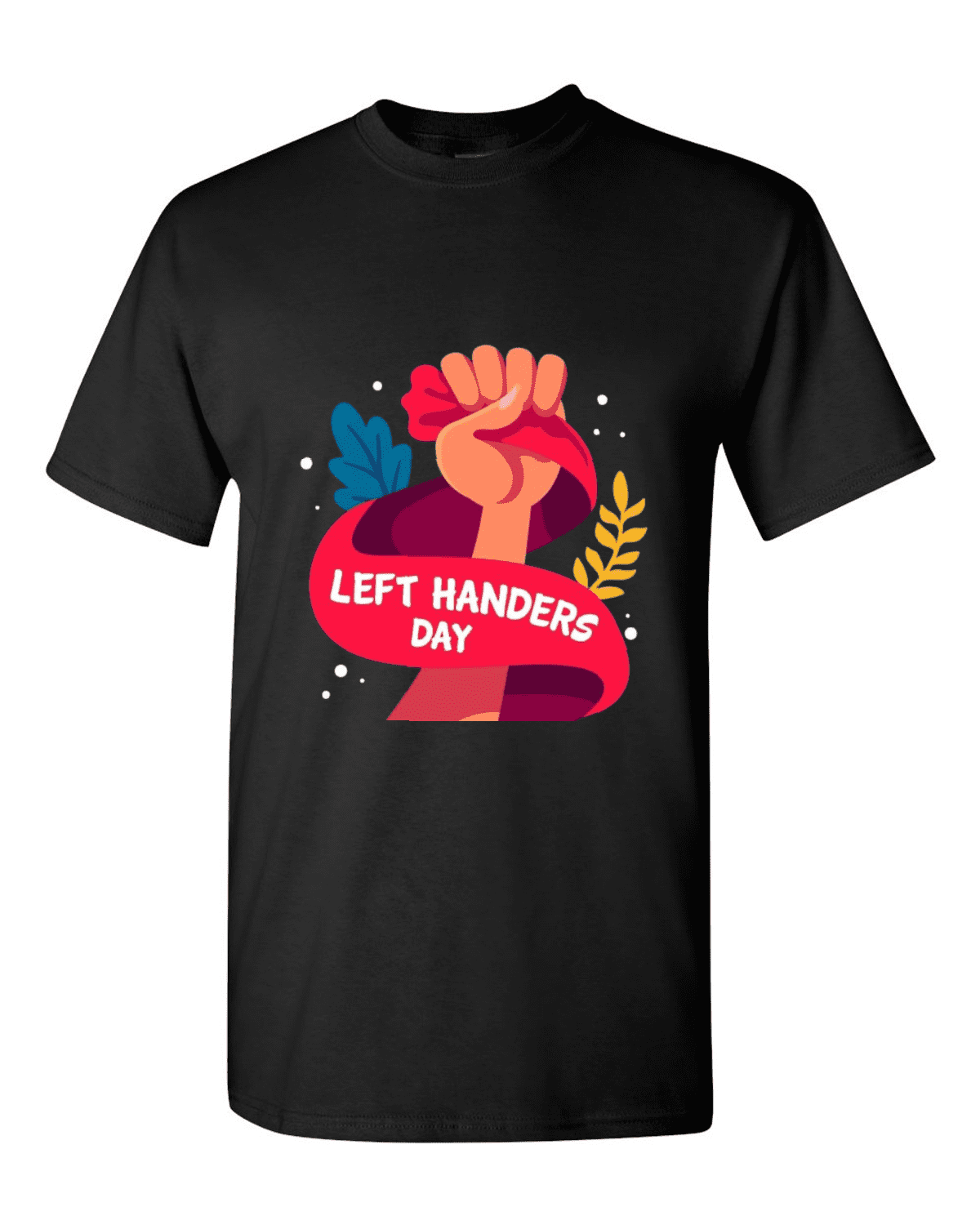Bold Raised Fist Graphic For Left Handers Day Power Symbol Style Unisex ...
