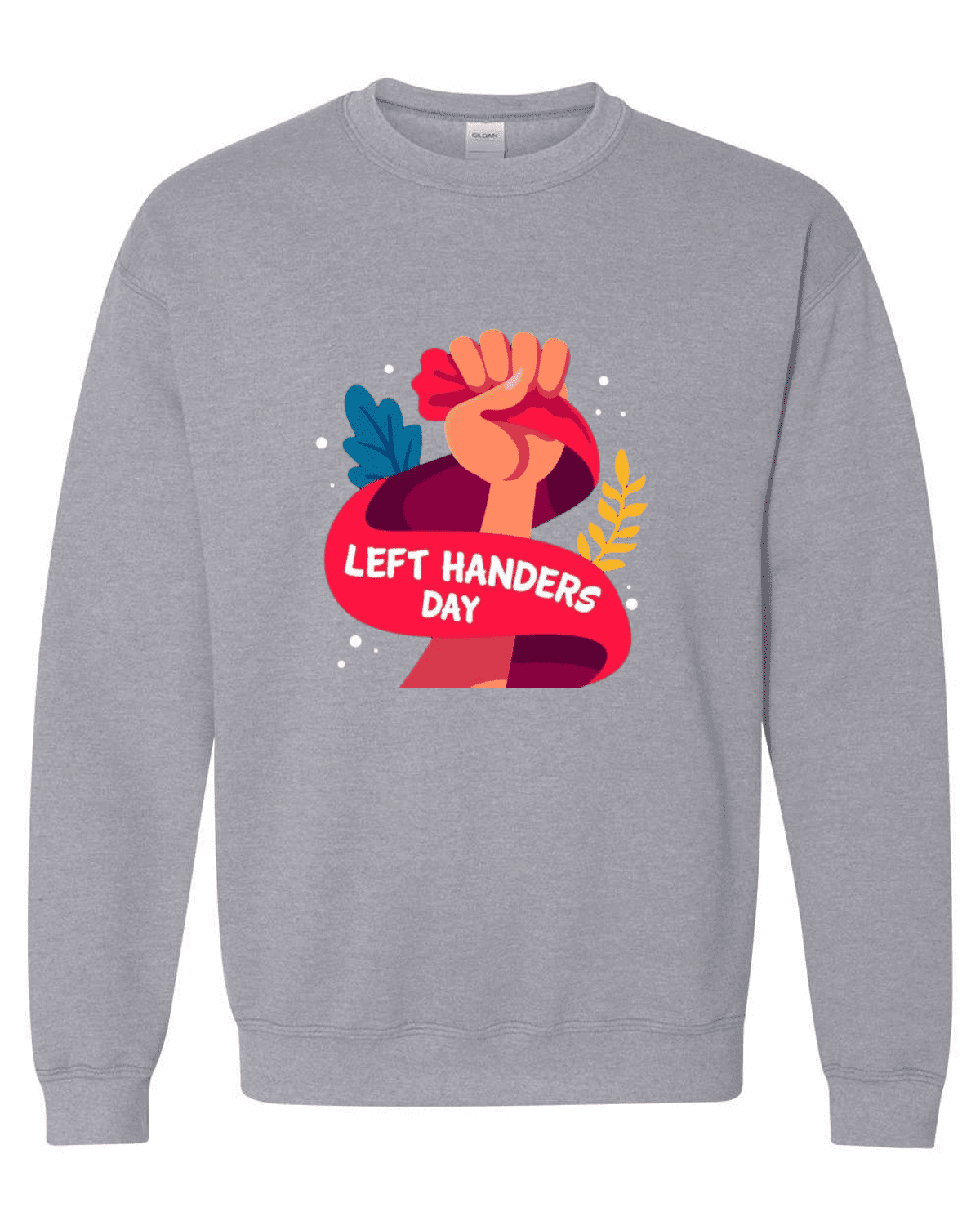 Bold Raised Fist Symbol Showing Left Handers Strength Empowerment ...