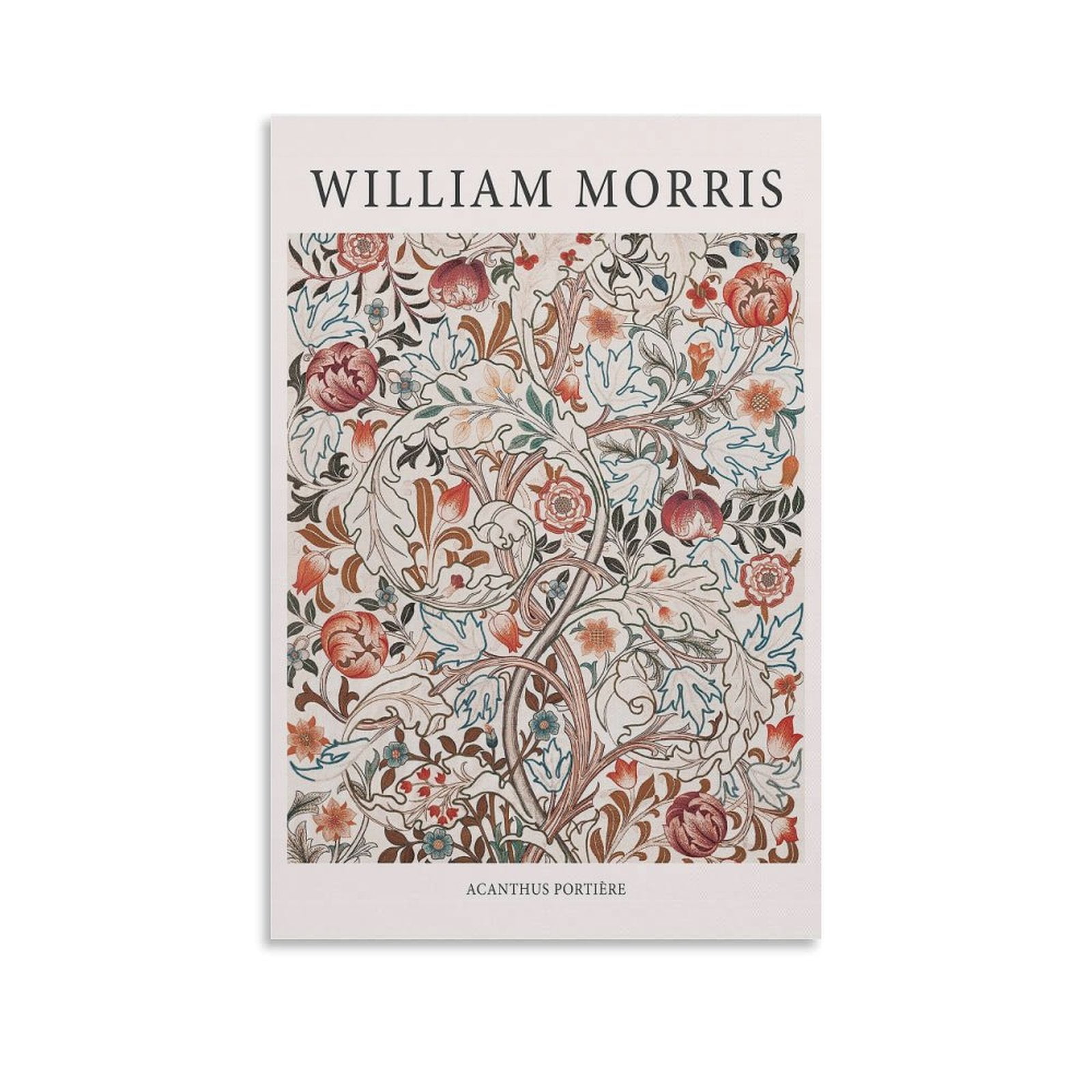 Bold Red Flowers by William Morris Posters Art Posters Wall Art ...