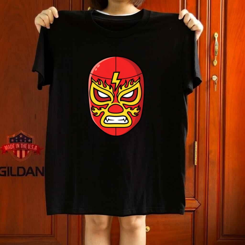 Bold Red Lucha Libre Mask For A Wrestling Fan Fighter Unisex T-Shirt up ...