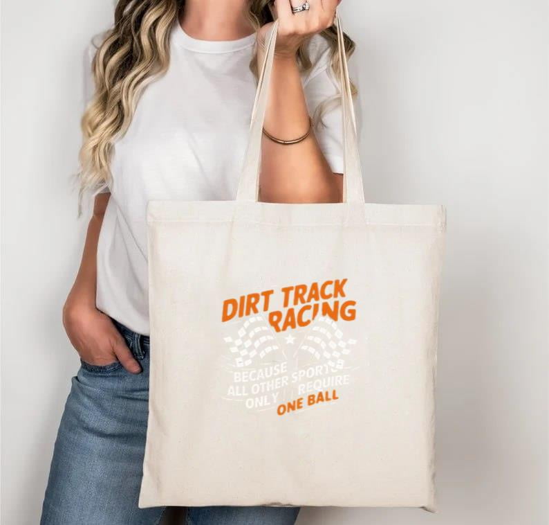 Bold Retro Car Art for Vintage Dirt Track Racing Tote Bags - Walmart.com